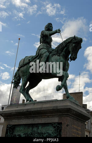 Frankreich, Zentral-Frankreich, Loire, Orleans, Reiterstandbild, Jeanne ...
