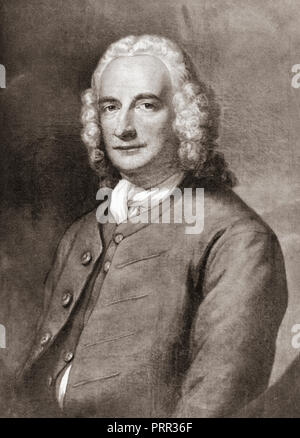 Portrait von Henry Fielding (1707-1754) englischer Schriftsteller und ...