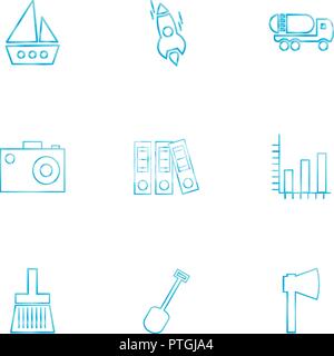 Boot, Rakete, Kamera, Spaten, Pinsel, Transport, Reisen, Transport ...