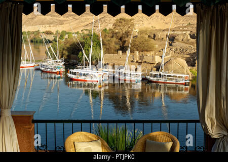 Insel Elephantine Nil Cataract Assuan Ägypten Stockfotografie - Alamy