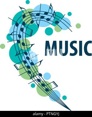 Musikalische Welle von Vektormusiknoten, Violinschlüssel, scharfen ...