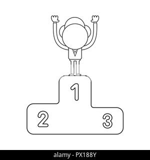 Vektor Siegertreppchen mit dem ersten, zweiten und dritten Plätze ...