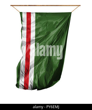 Flagge der Tschetschenischen Republik Itschkeria auf militärischen ...