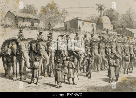 Britischen Kolonialismus. Reise des Prinzen von Wales (1841-1910) nach ...