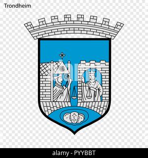 Wappen von Trondheim Stockfotografie - Alamy