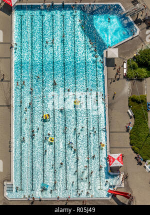 Luftaufnahme, Schwimmbad, Schwimmbad, Panorama Pool Velbert-Neviges ...