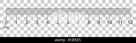 Lineal 12 cm Symbol im flachen Stil. Meter messen Instrument Vector ...