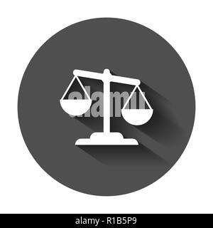 Maßstab vergleich Symbol im flachen Stil. Balance Gewicht Vector ...