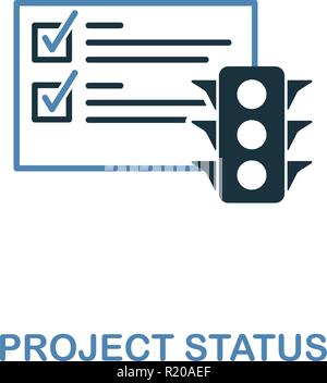 Symbol „Projektstatus“. Einfaches Element aus der Verwaltungssammlung ...