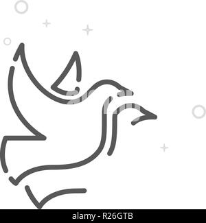 Tauben vektor Symbol Leitung, lineare Konzept erläutern, Zeichen ...