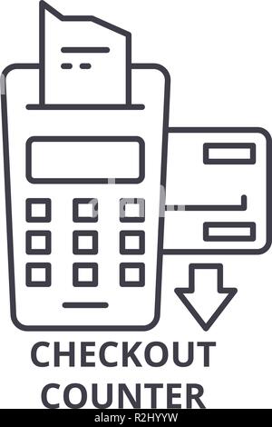 Kasse Icon Set, outline Style Vektor Abbildung - Bild: 230075650 - Alamy