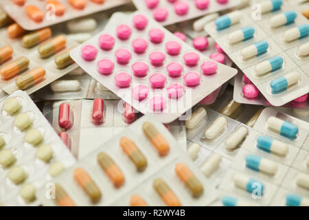 Blister-Verpackungen, Tabletten, anders, Verpackung Stockfoto, Bild ...