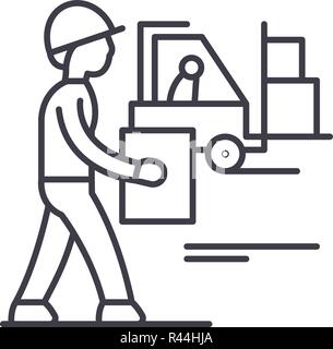 Logistik Lager Lieferung Versand Symbol Piktogramm Vektor Abbildung ...