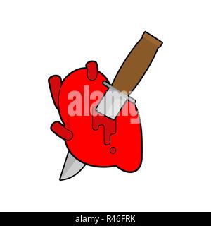 Messer im Herz Anatomie. Töten Liebe Symbol. Vector Illustration Stock ...