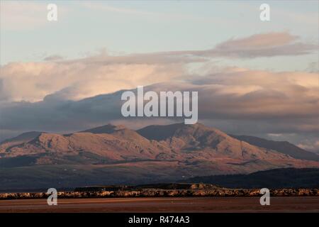UK Roanhead, Sandscale Haws. Cumbrian Küste. Blick über die Duddon ...