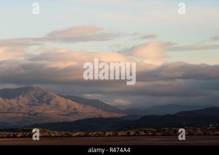 UK Roanhead, Sandscale Haws. Cumbrian Küste. Blick über die Duddon ...