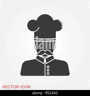 Koch vektor Icon auf transparentem Hintergrund isoliert, Küchenchef ...