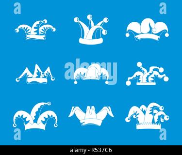 Clown Symbole gesetzt, einfachen Stil Stock-Vektorgrafik - Alamy