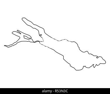 Karte von Bodensee Stockfotografie - Alamy