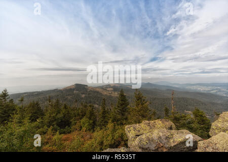 Bodenmais und großer Arber Berg, Bayerischer Wald-Bayern-Deutschland ...