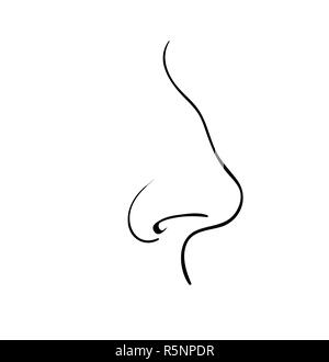 Cartoon Nase Vektor symbol Icon Design. Schöne Abbildung auf weißem ...