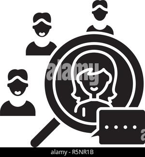 HR-Management, Recruitment Kandidaten Symbol. Flache isometrische ...