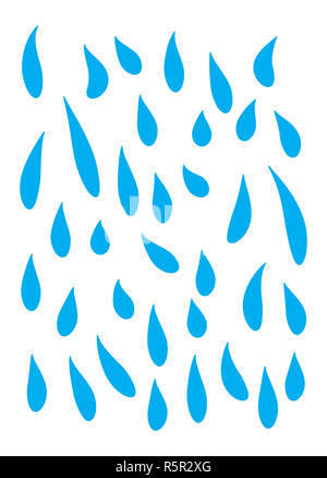 Blue rain, Tränen fallen Vektor symbol Icon Design. Schöne Abbildung ...