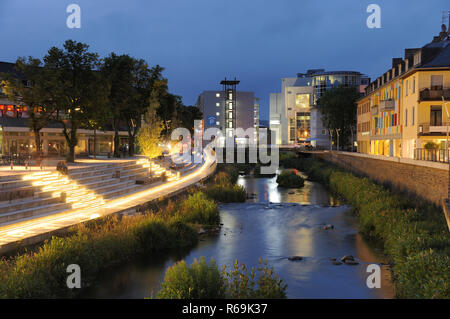 Landschaft mit dem Fluss Sieg. Siegerland, Nordrhein-Westfalen ...