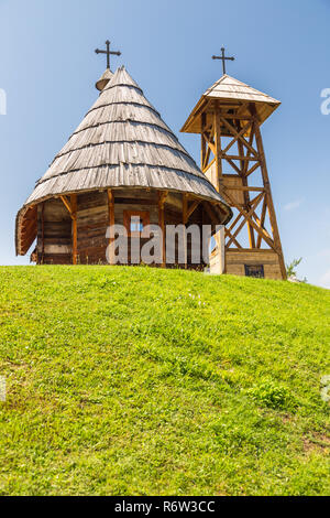Drvengrad ist die traditionelle serbische Dorf im Balkangebirge ...