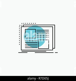 Inhalt, Design, Rahmen, Seite, Text, Symbol in Thin, Regular und Bold ...