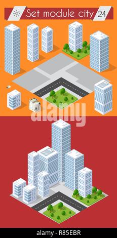 Stadtplan Generator. Elemente für Ihren perfekten Stadt. Farbe Version ...