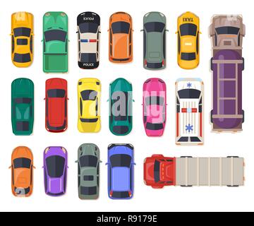 Auto Verkehr Auto Fahrzeug oben Symbol Vektorgrafik Stock-Vektorgrafik ...