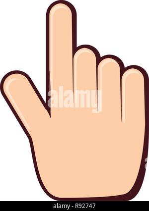 Hand zeigt mit dem Zeigefinger Symbolbild Stock-Vektorgrafik - Alamy