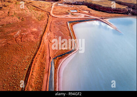 Pottasche oder Kaliumchlorid Verdunstung Teiche - Moab, Utah ...