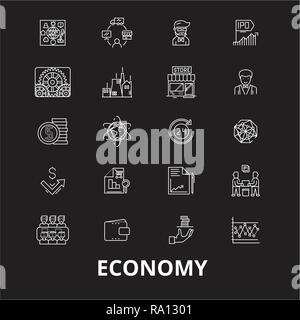 Wirtschaft-Icon-Set. Black And White Business Icons. Digitalen ...