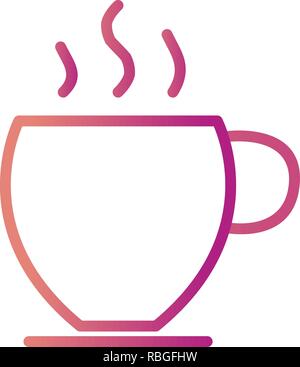 Symbol für Kaffeepause in der Tasse. Dekoratives Element Logo für Shop ...