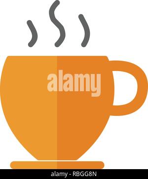 Symbol für Kaffeepause in der Tasse. Dekoratives Element Logo für Shop ...