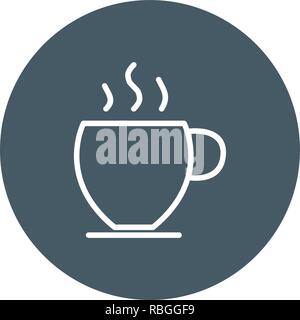 Symbol für Kaffeepause in der Tasse. Dekoratives Element Logo für Shop ...