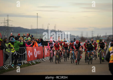 Cyclopark, Gravesend, Kent, Großbritannien. 13 Jan, 2019. Amy Perryman ...