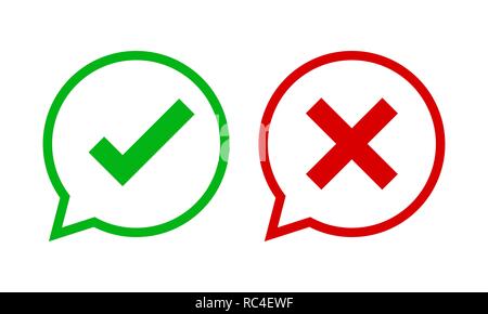 Ja und Nein. Wie und Symbol Abneigung Stock-Vektorgrafik - Alamy