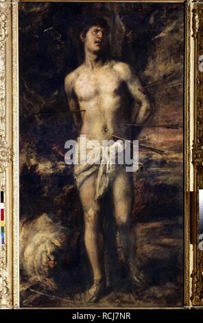 Tiziano Vecelli - Tizian - das Martyrium des Heiligen Laurentius - 1567 Stockfoto, Bild ...