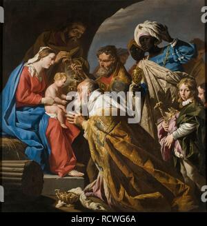 Die Anbetung der Hirten - Matthias Stom oder Matthias nden, ca. 1640 Stockfotografie - Alamy