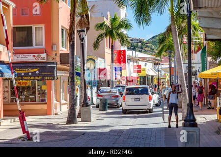 Front street Philipsburg St. Maarten Karibik Antillen Stockfoto, Bild ...