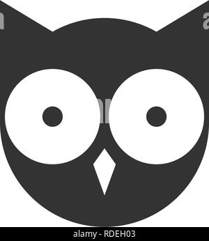 Cartoon-Logo, Symbol-Vorlage. Eule-Design, Piraten-Symbol. Logo-Vektor ...