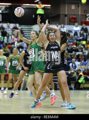 Karla Pretorius aus Südafrika (SPAR Proteas) beim Netball Quad Series ...