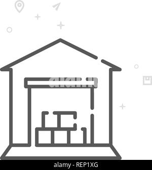 Lager Flachbild Vektor Icon. Lager und Logistik Symbol, Piktogramm ...