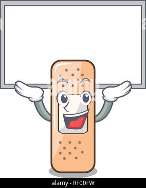 Mit board Pflaster auf der Cartoon Form Stock-Vektorgrafik - Alamy