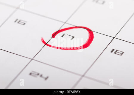 Datumsangabe, wichtiger Tag Stockfotografie - Alamy