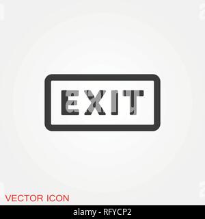 Das Symbol verlassen. Abmelden und Ausgabe logo, Illustration, Vektor ...