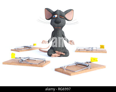 Lustiges Konzept der Maus Trap mit eine kleine Maus hinter Gittern ...